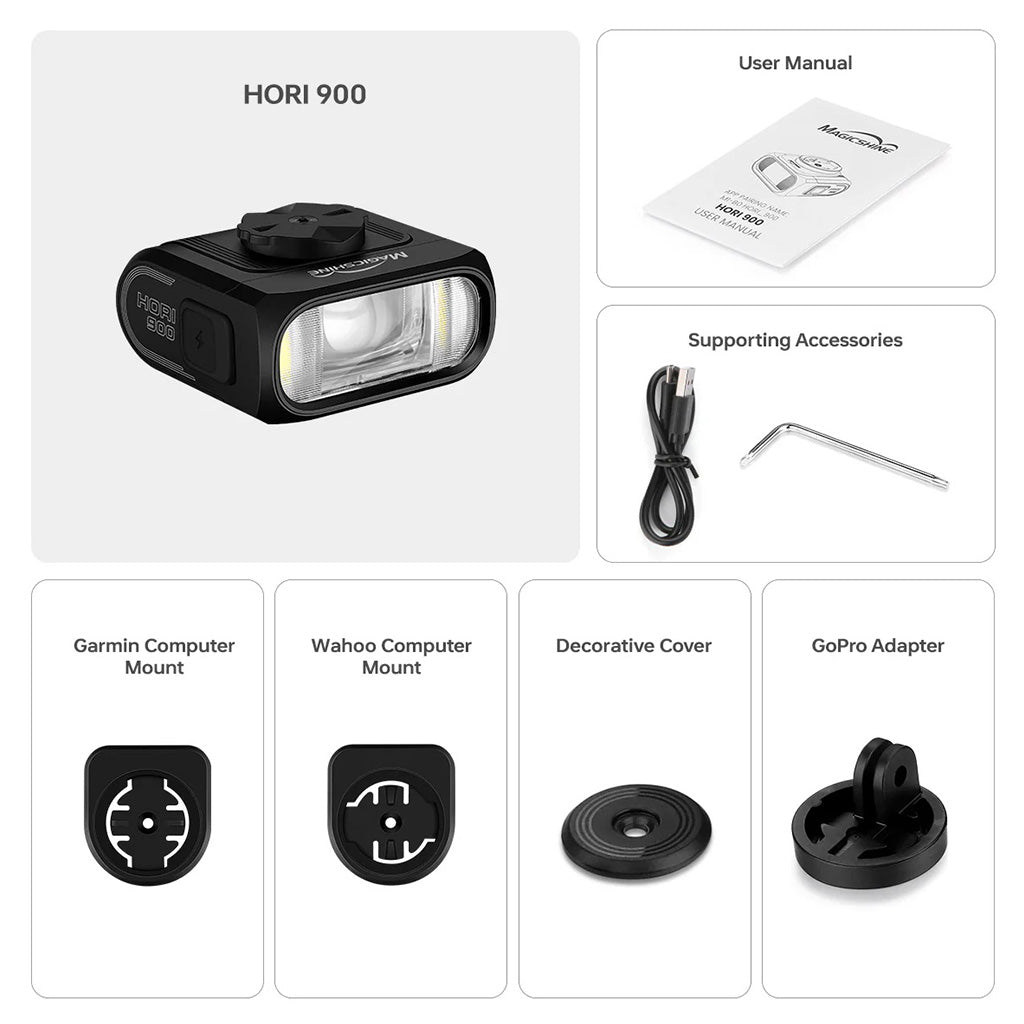 Magicshine HORI 900 Front Light | 900 Lumen Dual Mount – United By Cycling