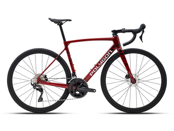 Shop Polygon Strattos S7D Disc Road Bike - UCI Approved Red